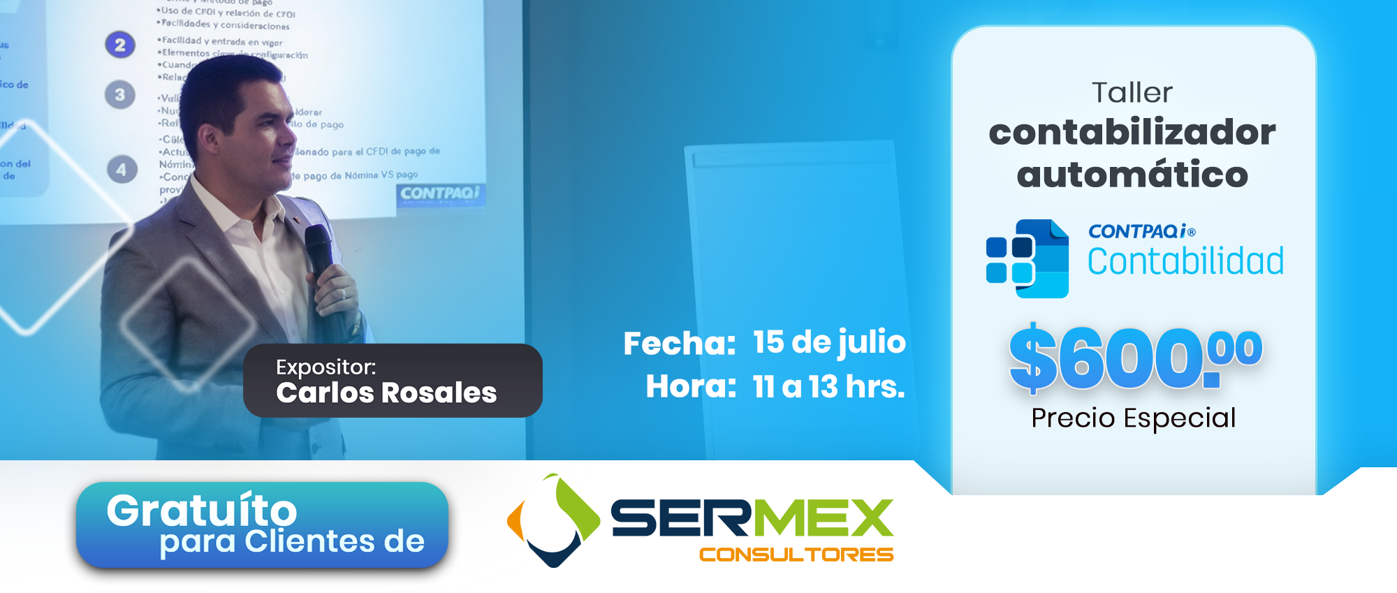 Taller contabilizador CONTPAQi® Contabilidad - Sermex