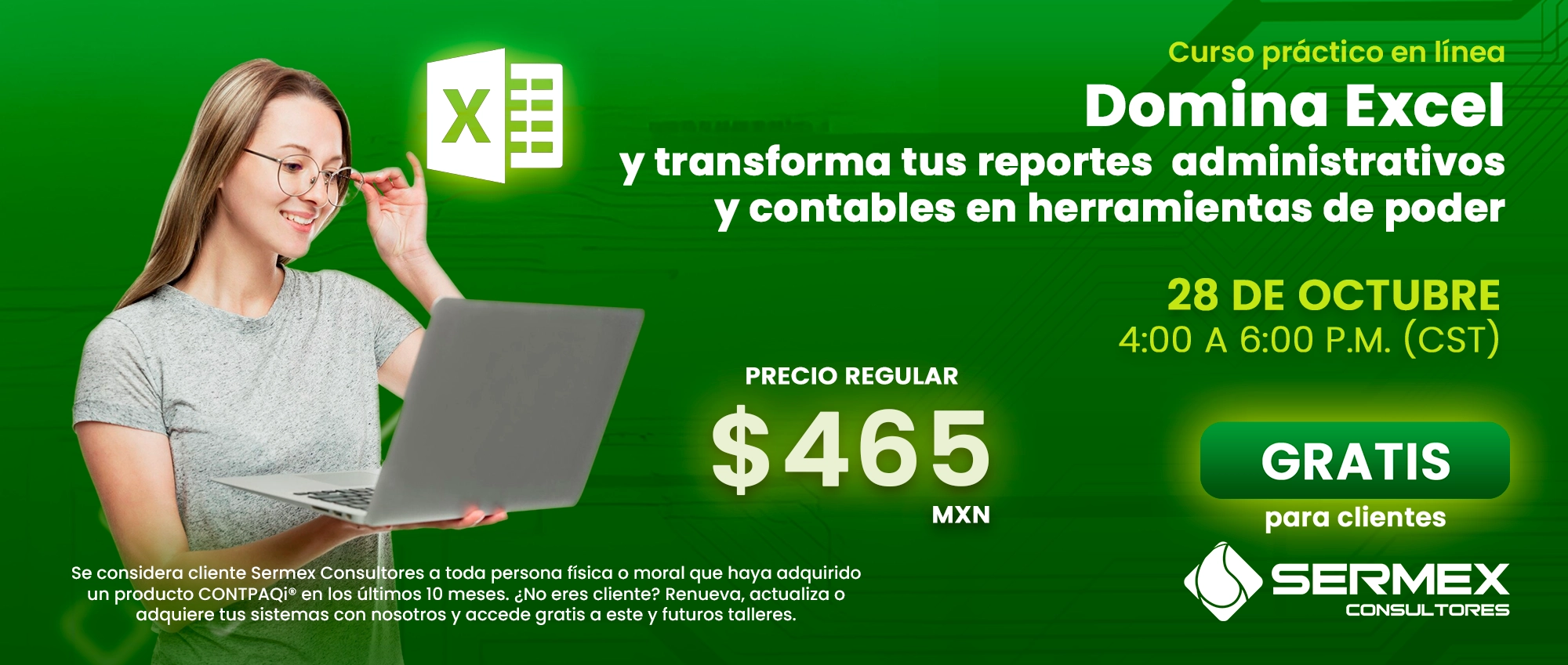 Domina Excel y transforma tus reportes Administrativos y Contables - Sermex